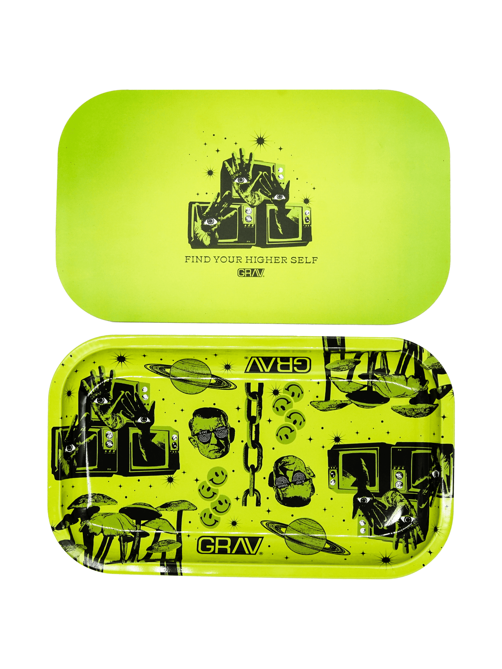 GRAV® Metal Rolling Tray w/ Magnetic Lid